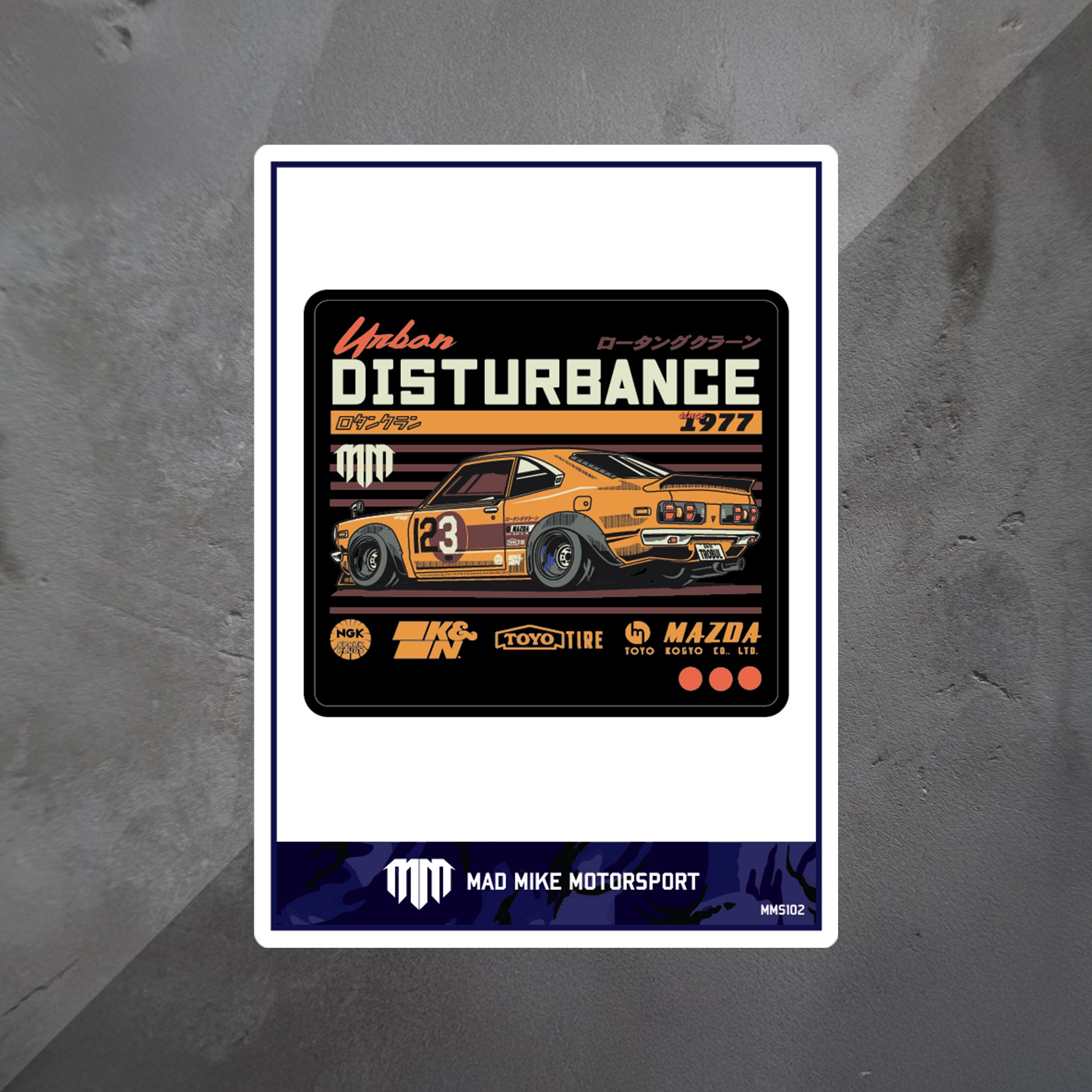 DISTURBANCE Square Decal – Mad Mike Motorsport